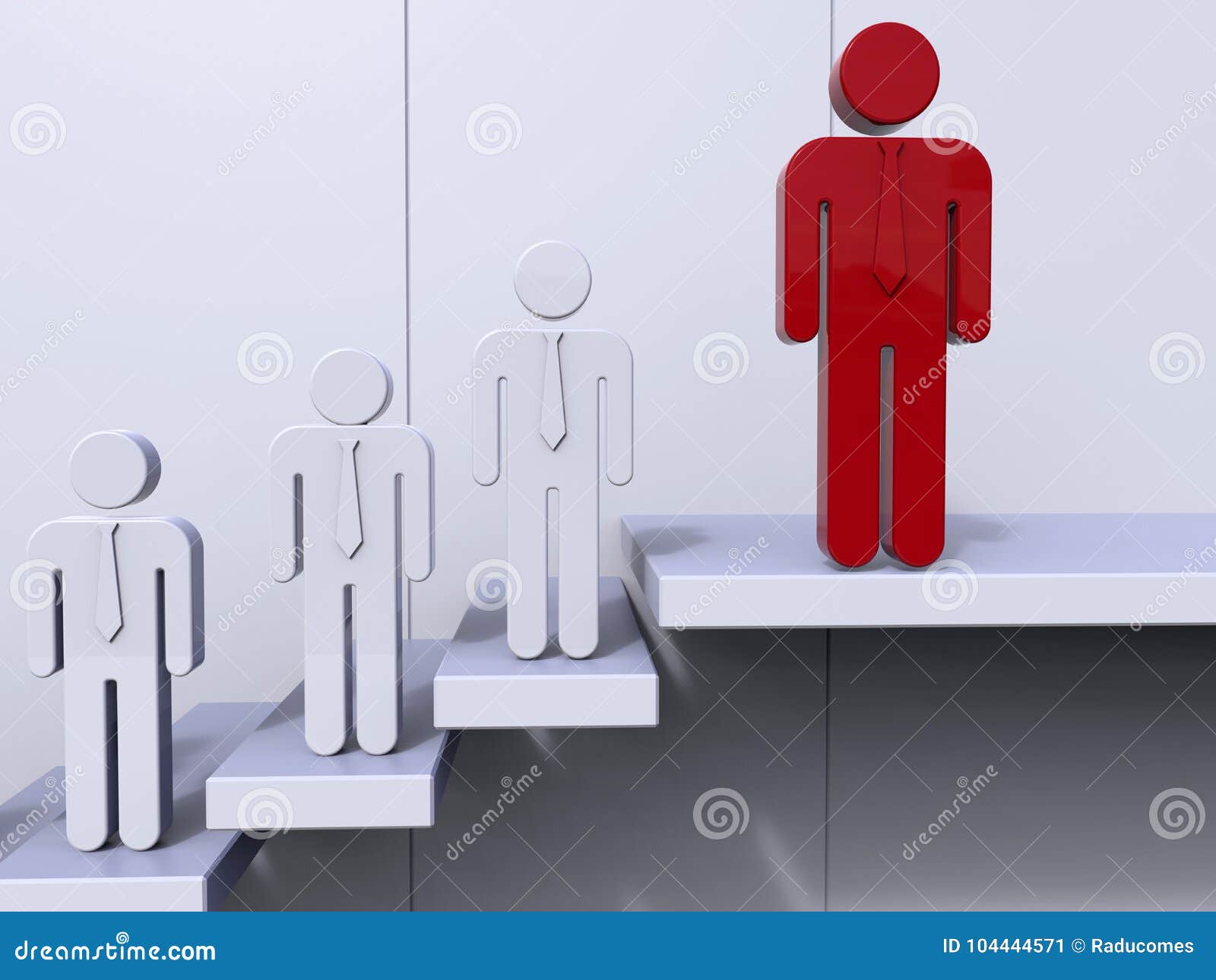 Team Leader - Top of the Stairs Concept Stock Illustration ...