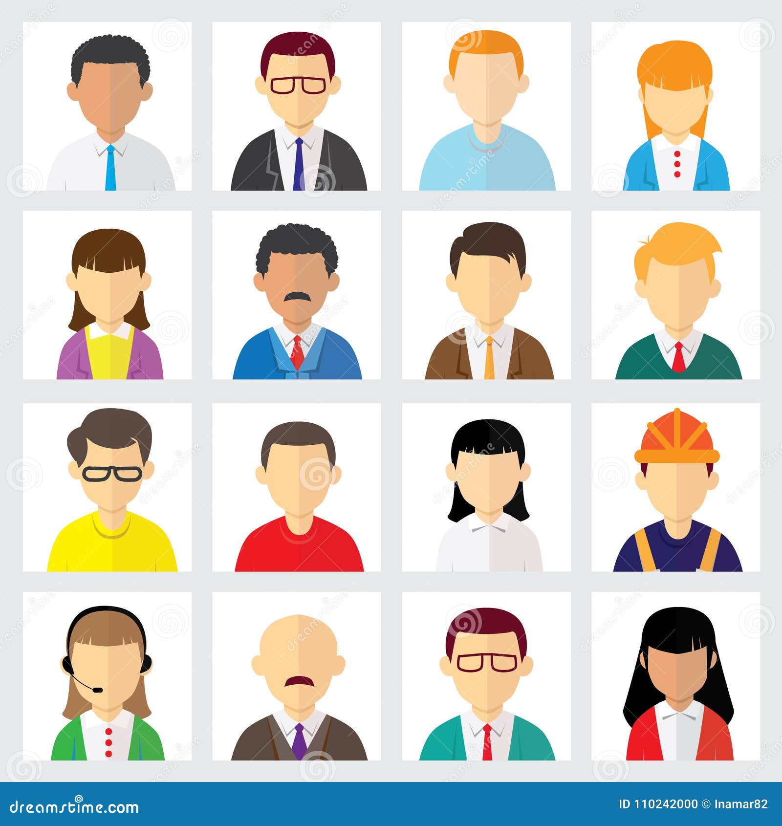 Team Leader Y Personal Creativos Avatar Ilustración del Vector ...