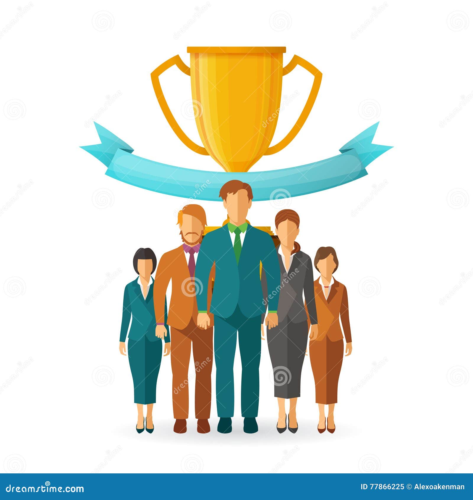 Team Leadership Vector Concept in Flat Style Stock Vector ...