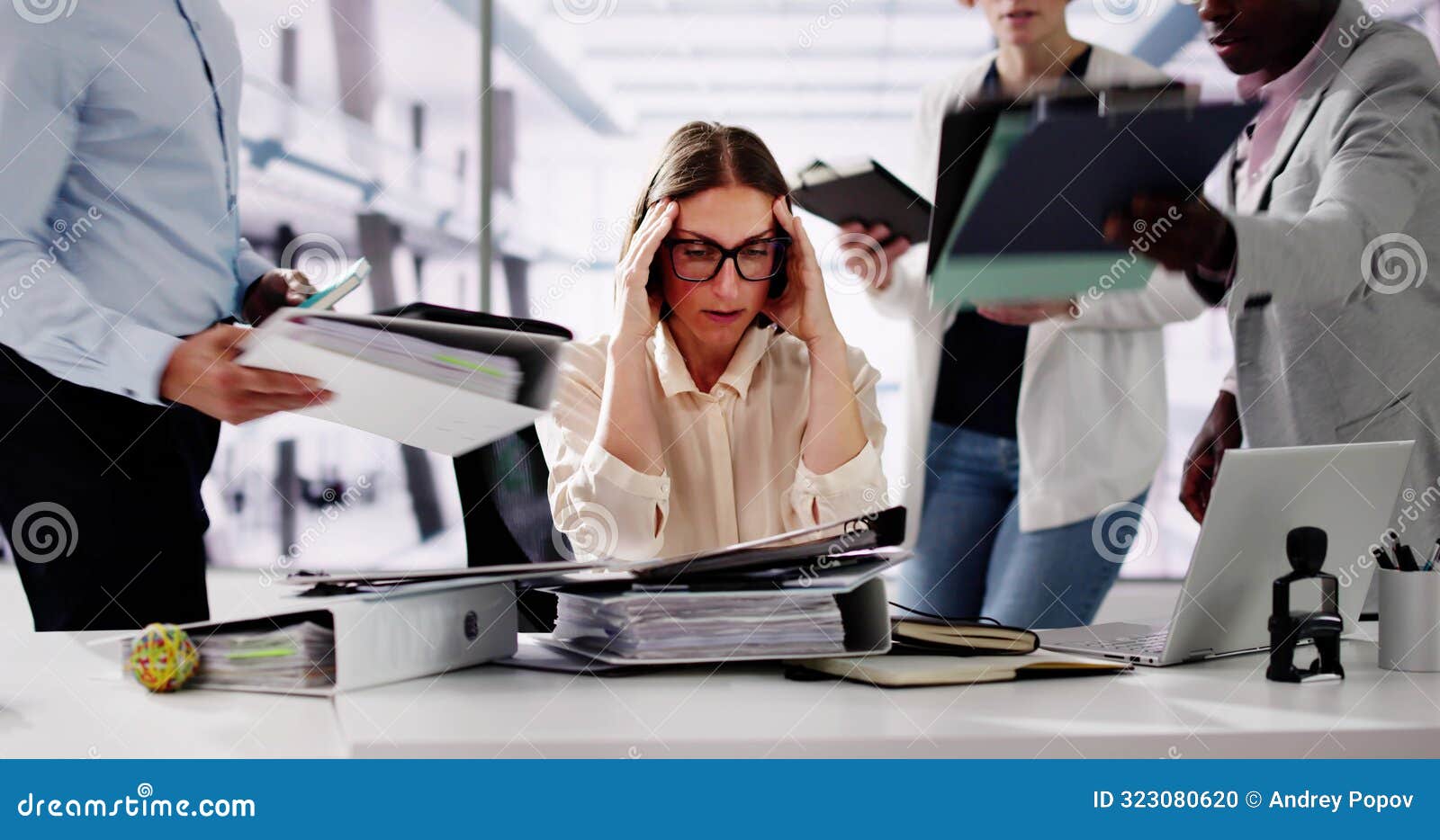 Team Leadership at Workplace. Leader Boss Stress Stock Photo - Image of ...