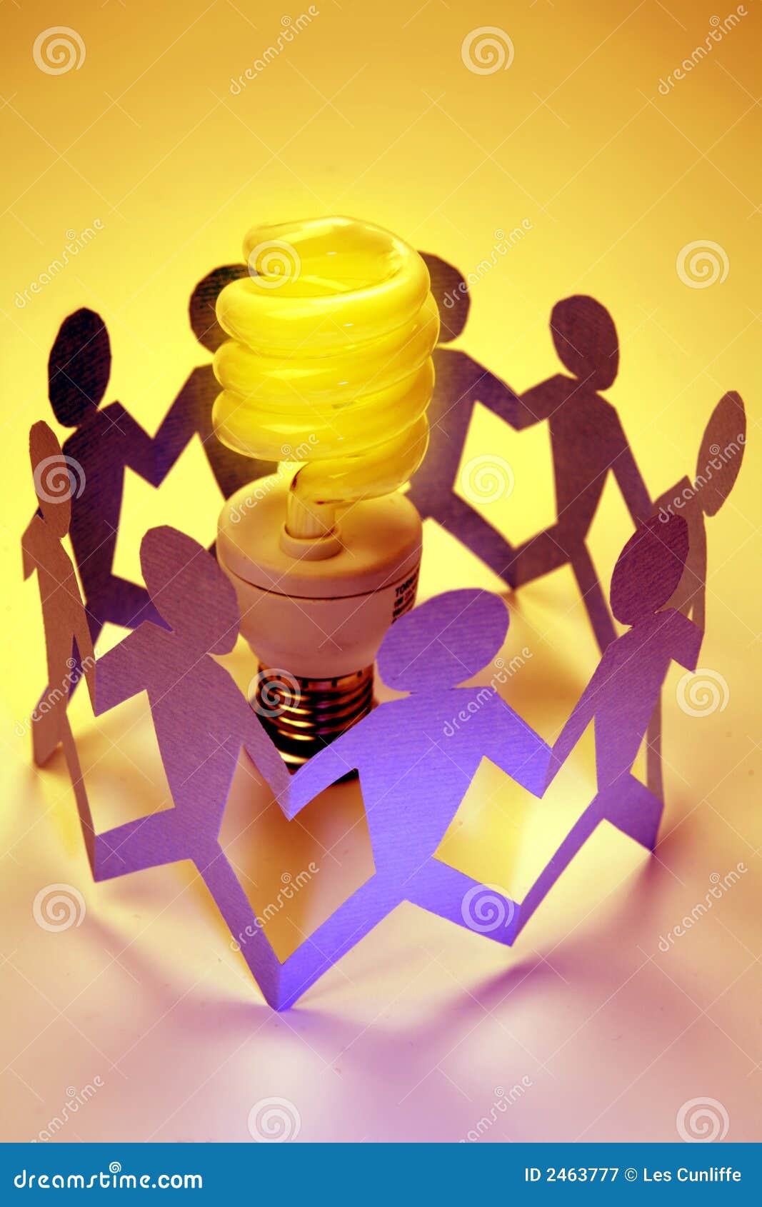 Team with Light Bulb/Idea stock image. Image of bright - 2463777