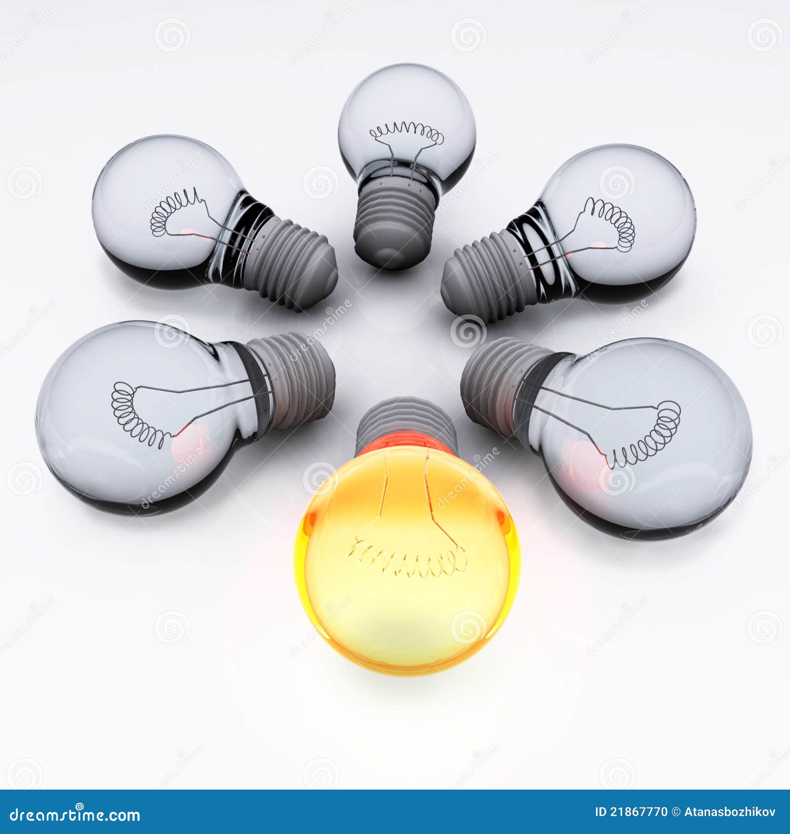 Team of Light Bulbs stock illustration. Illustration of color - 21867770