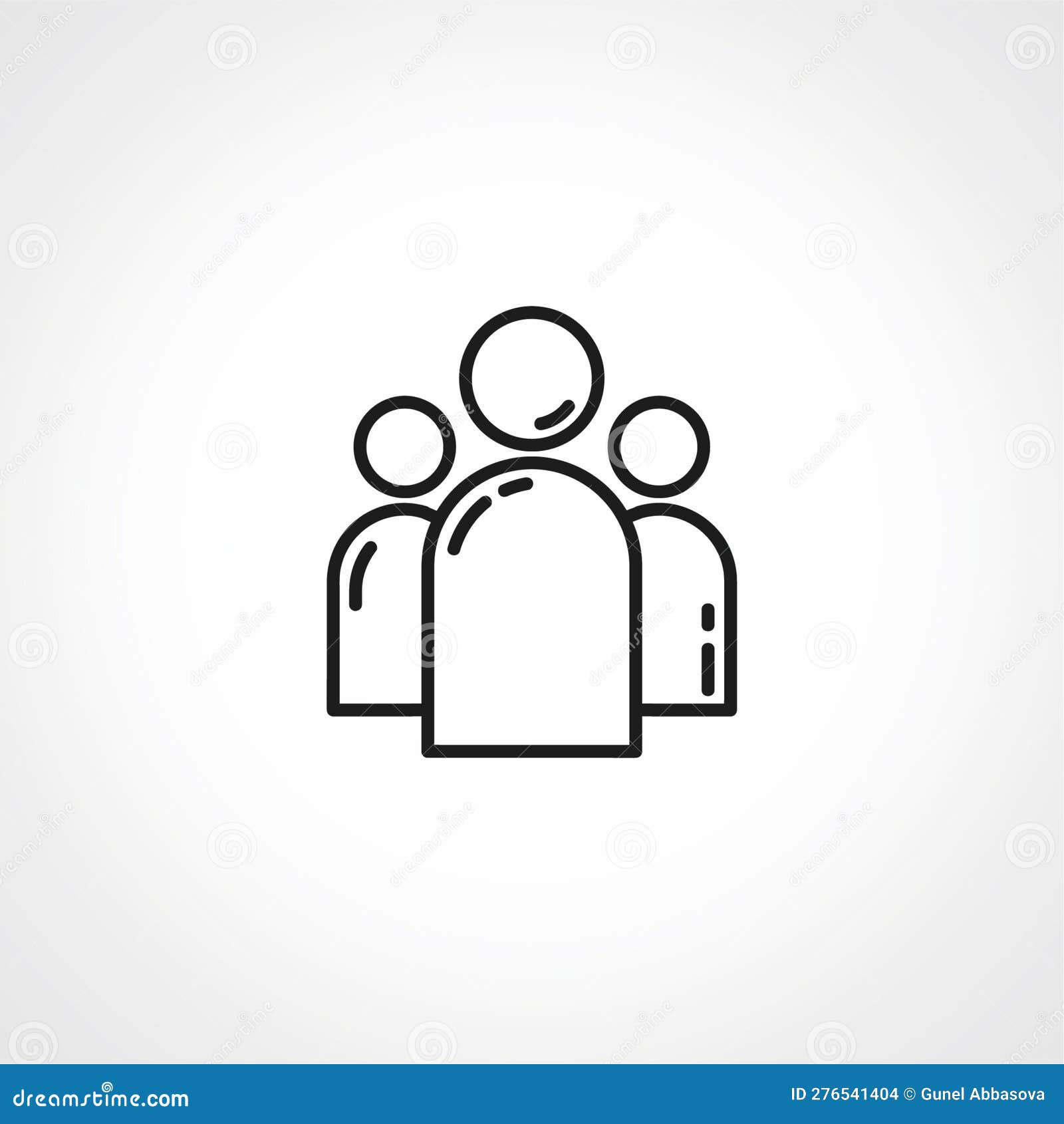 Team line icon, squad icon stock vector. Illustration of element ...