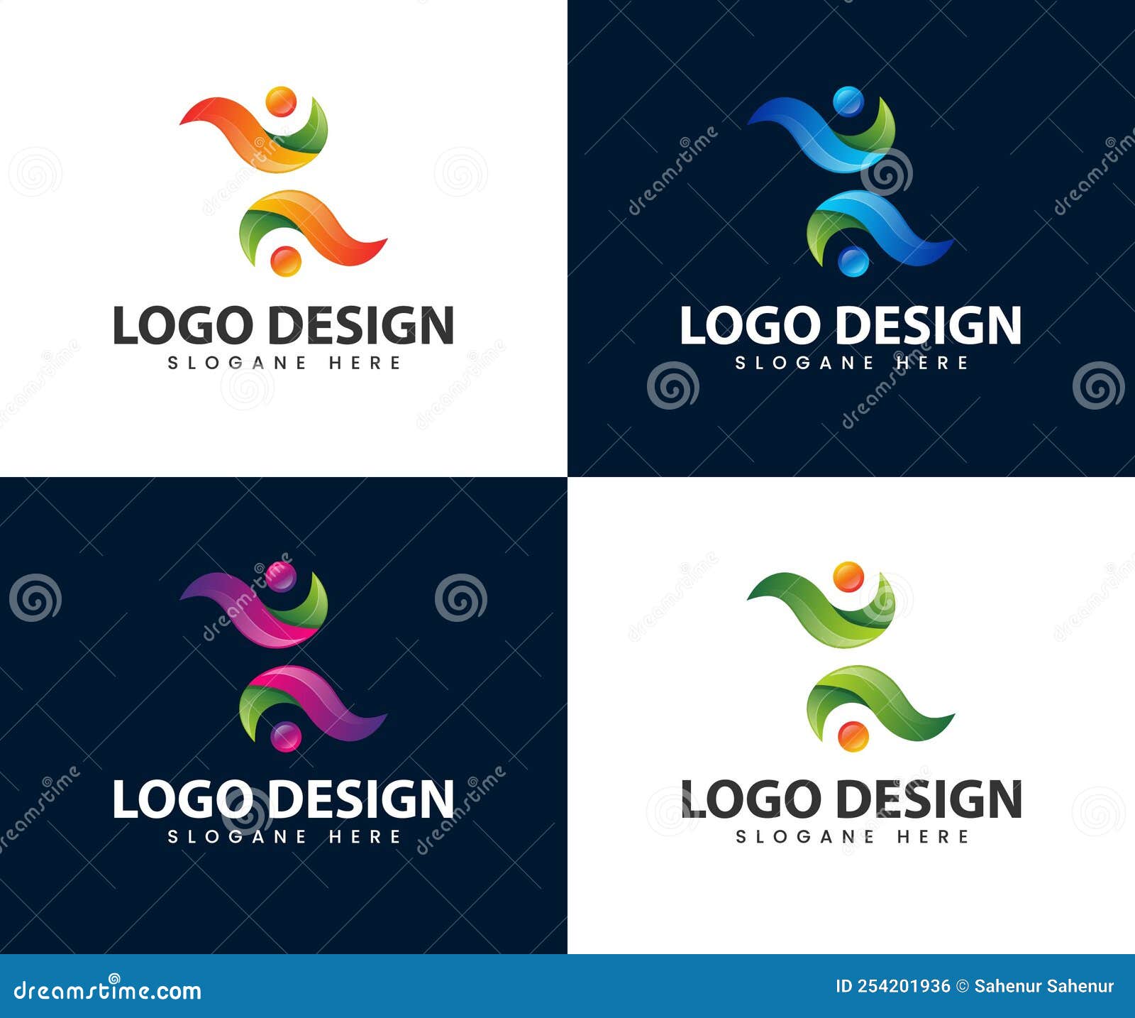 Team Logo Creative Two People Icon Community Partners Group Start Up or ...