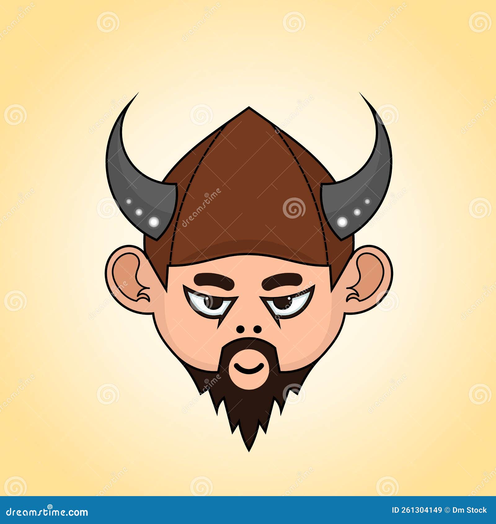 Viking Mascot Warrior Head Illustration. Stock Vector - Illustration of ...