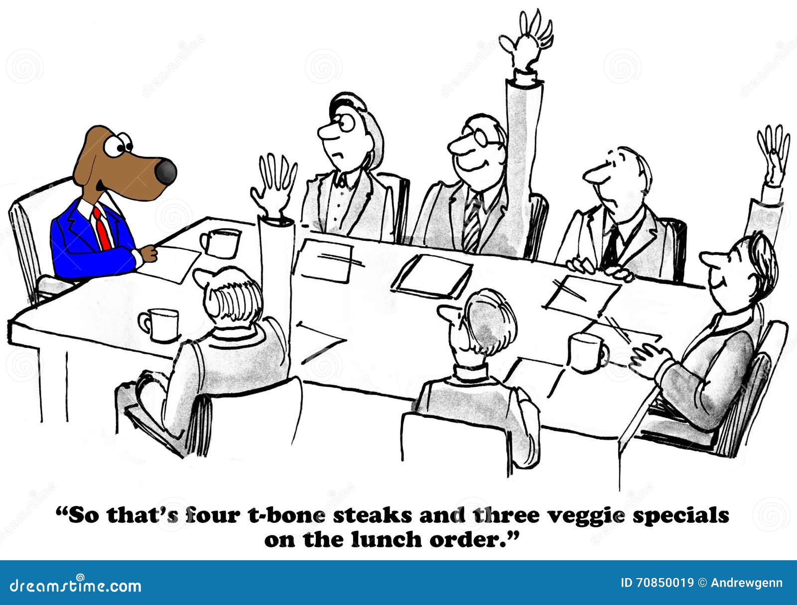 Team Lunch stock illustratie. Illustration of manager - 70850019