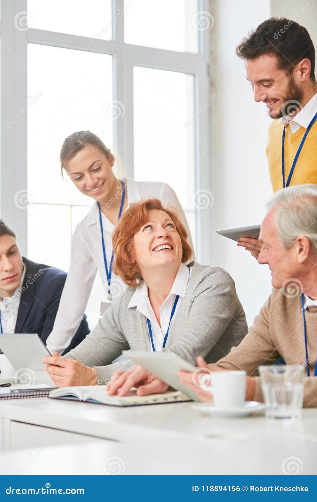Team Makes Computer Seminar Stock Photo - Image of internet ...