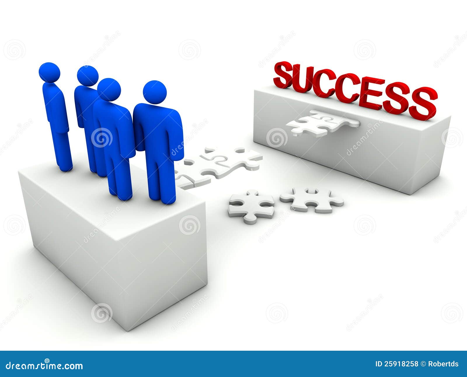 Team is Making Way To Success Stock Illustration - Illustration of ...