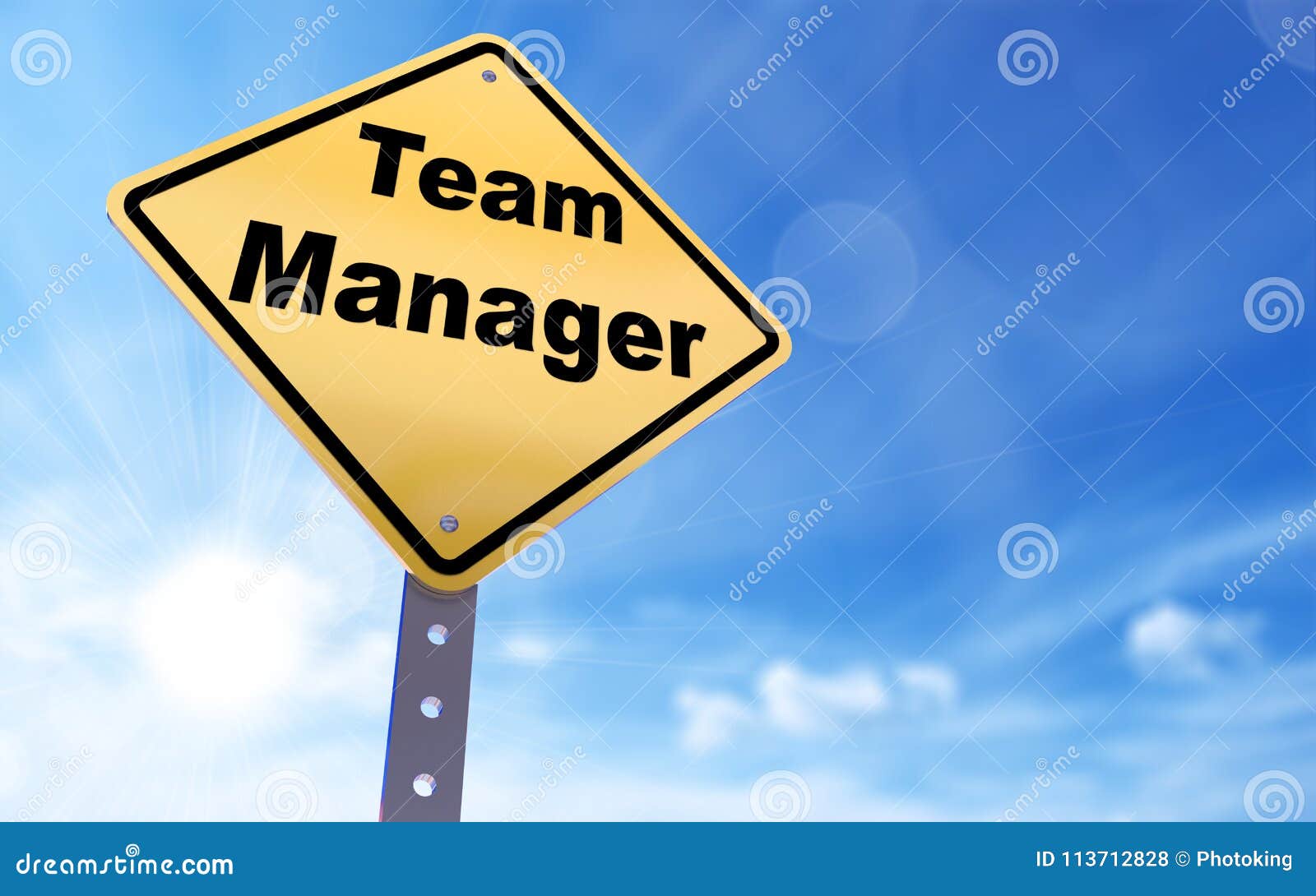 Team manager sign stock illustration. Illustration of management ...