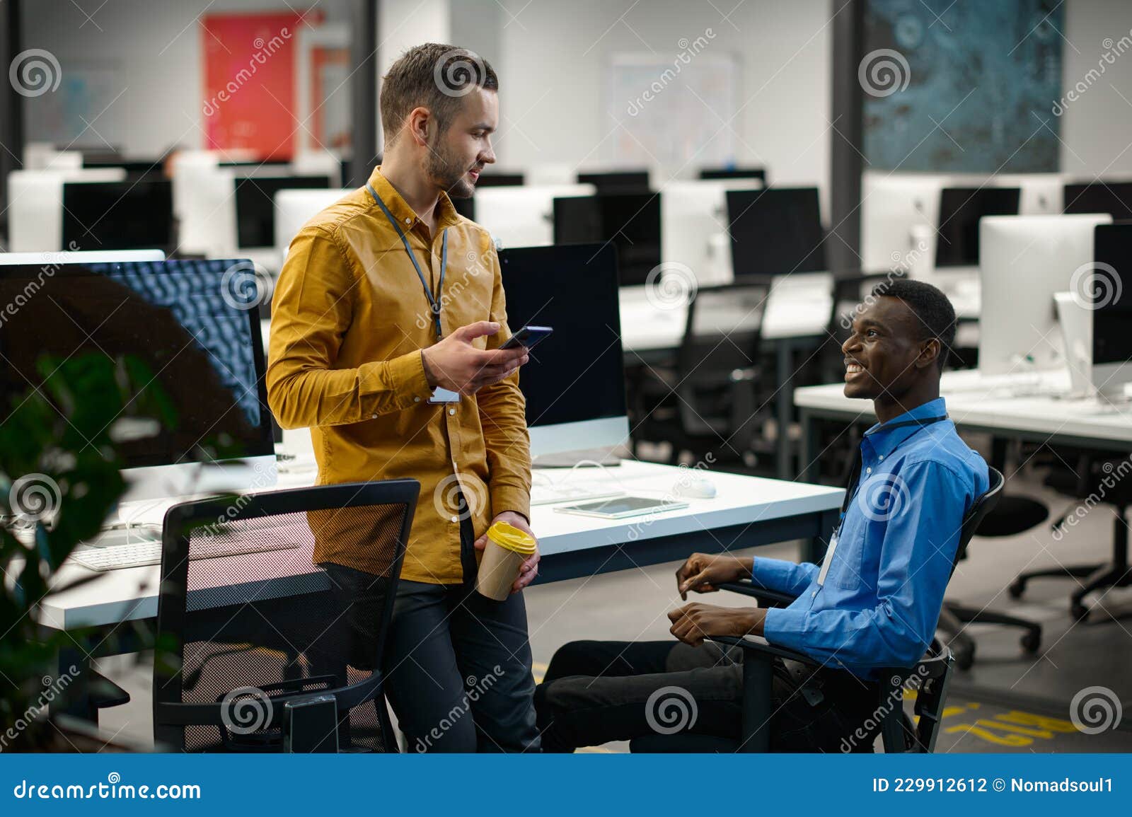 Team of Managers at Their Workplaces in it Office Stock Photo - Image ...