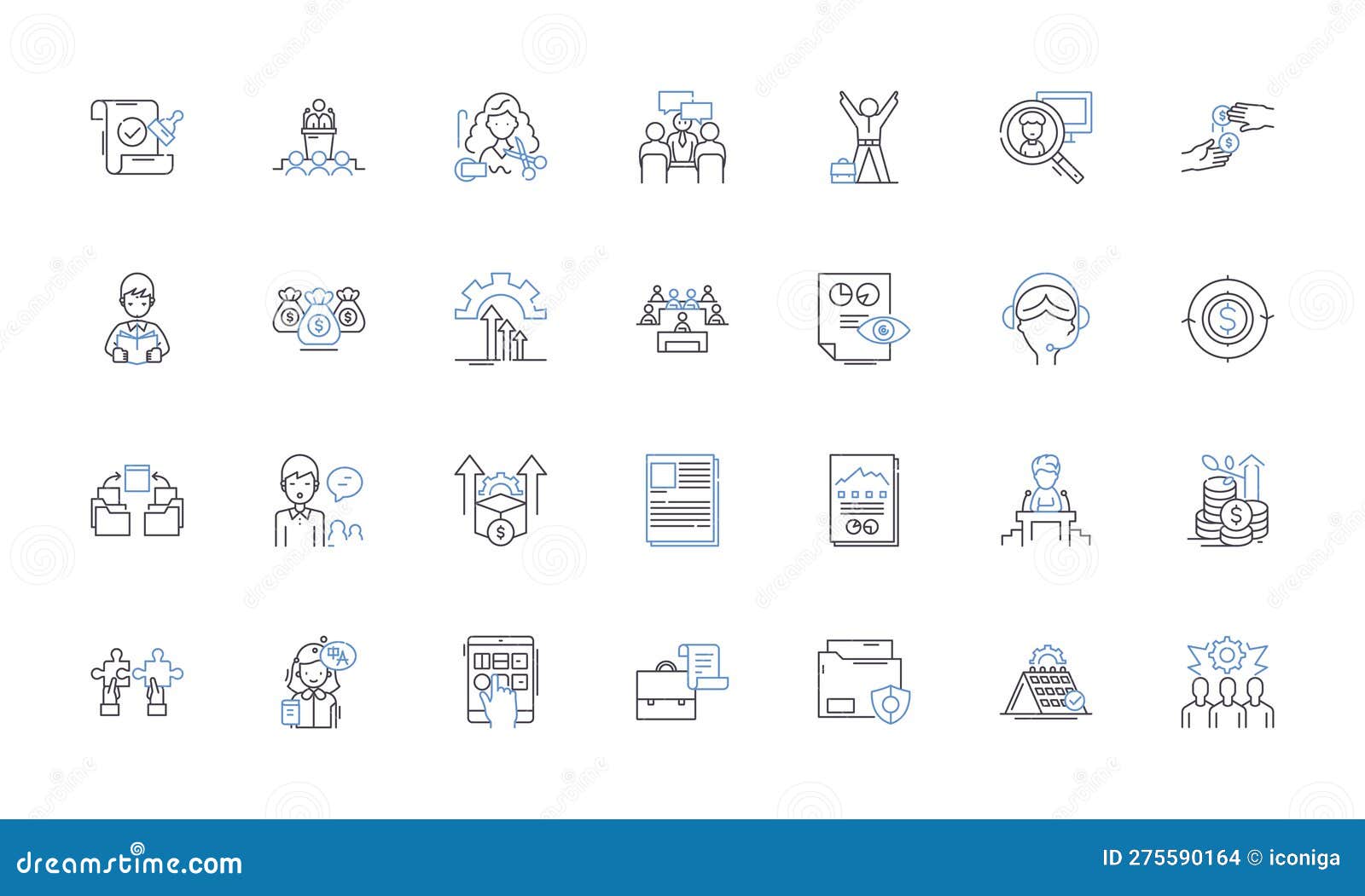 Team Maturation Line Icons Collection. Progression, Development, Growth ...