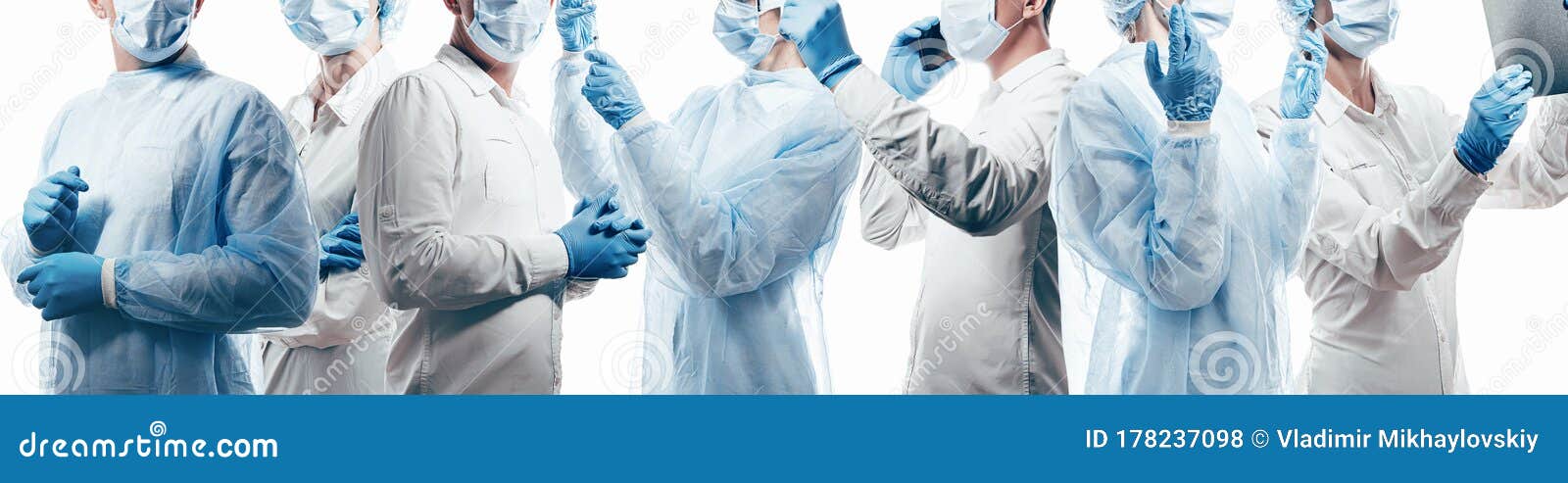 Team of Medical Professionals on a White Background Stock Photo - Image ...