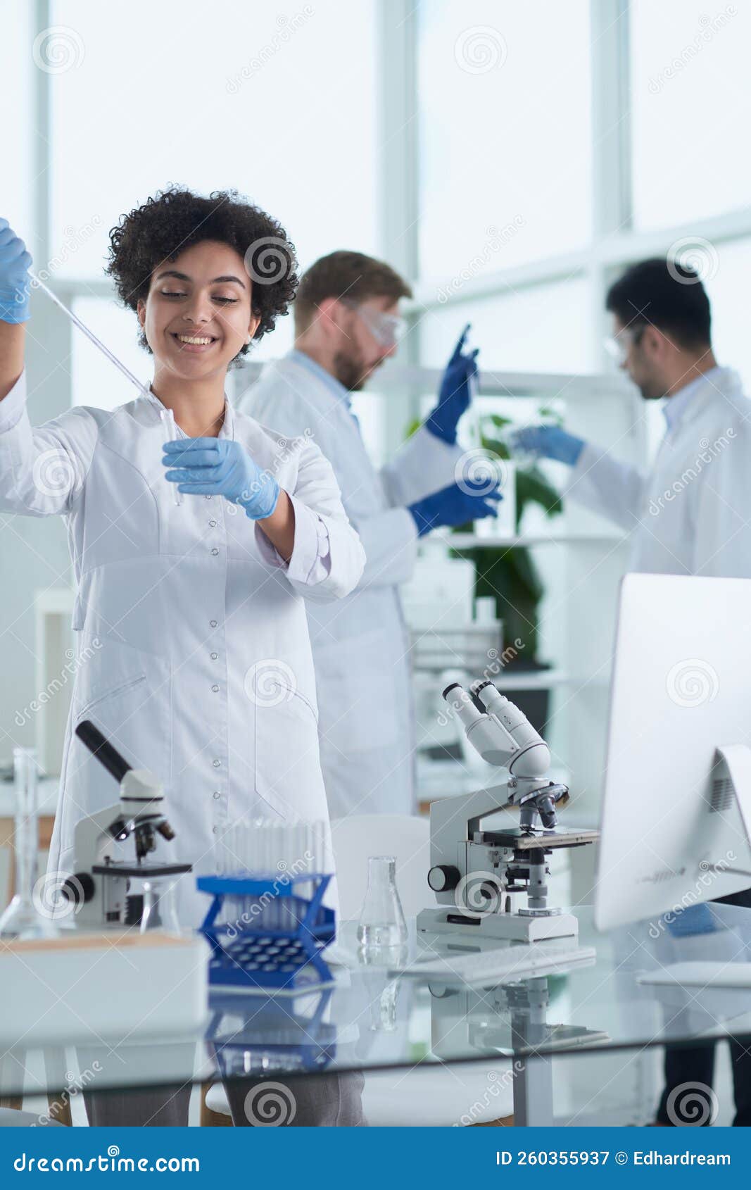 Team of Medical Research Scientists Working on Generation Experimental ...