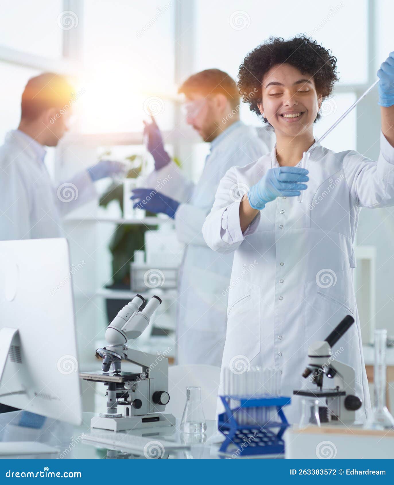 Team of Medical Research Scientists Working on Generation Experimental ...