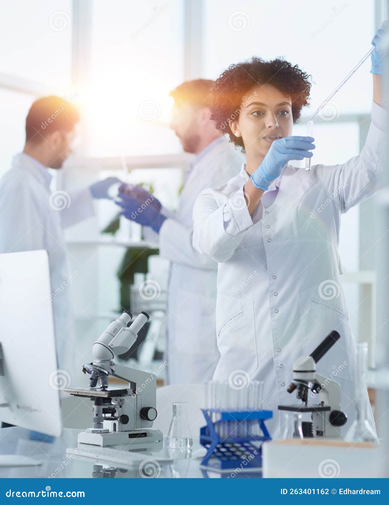 Team of Medical Research Scientists Working on Generation Experimental ...