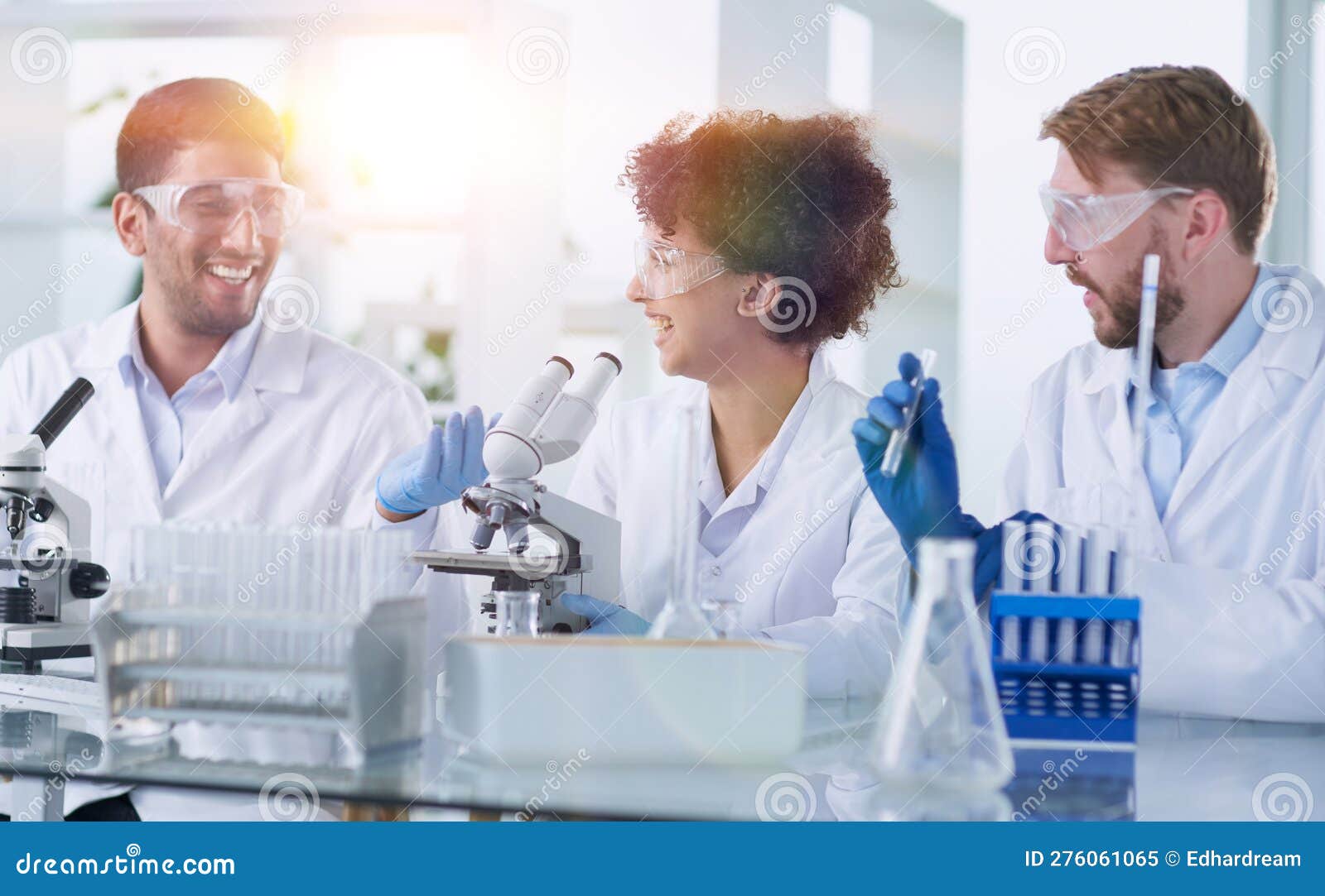 Team of Medical Research Scientists Working on Generation Experimental ...