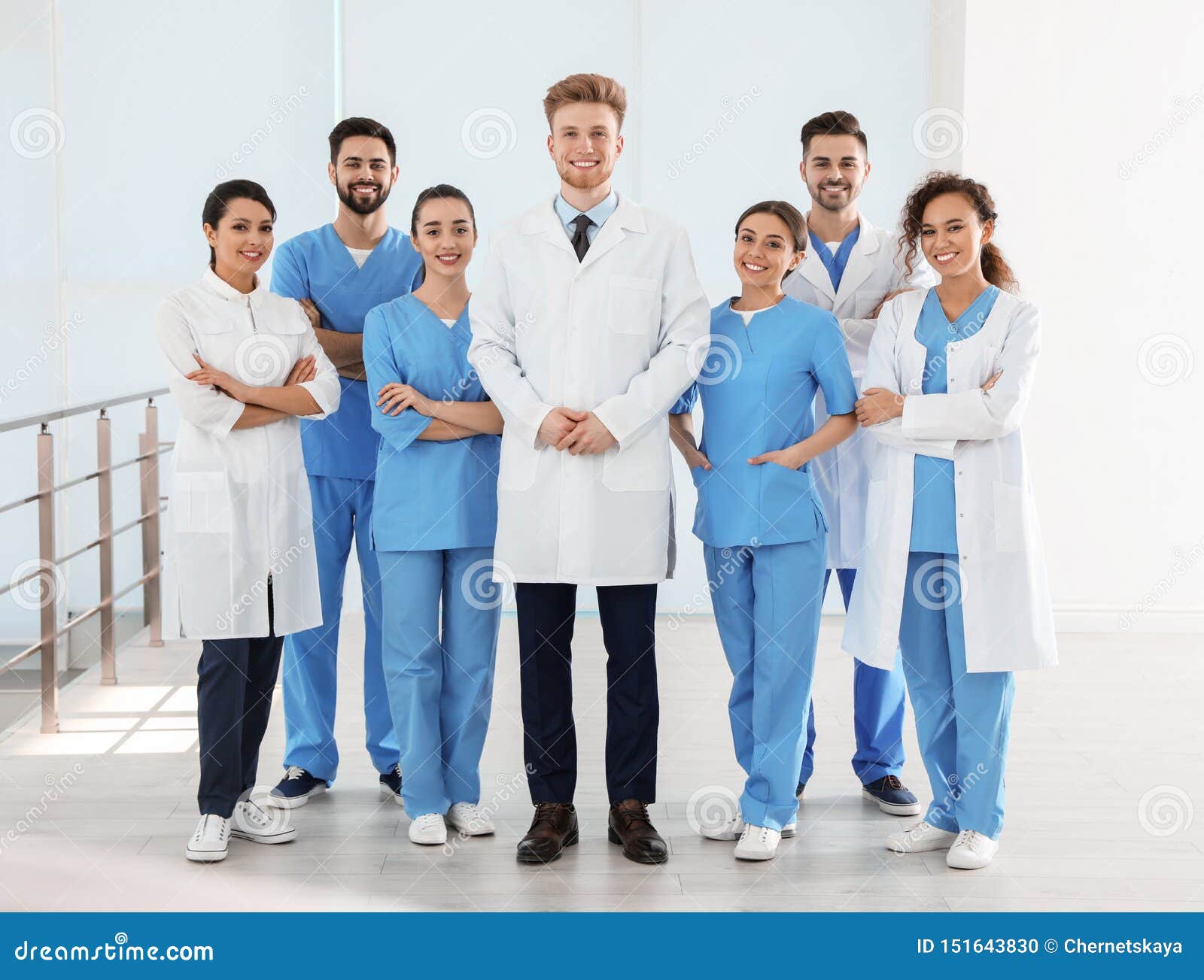Team of Medical Workers in Hospital Stock Photo - Image of nurse ...