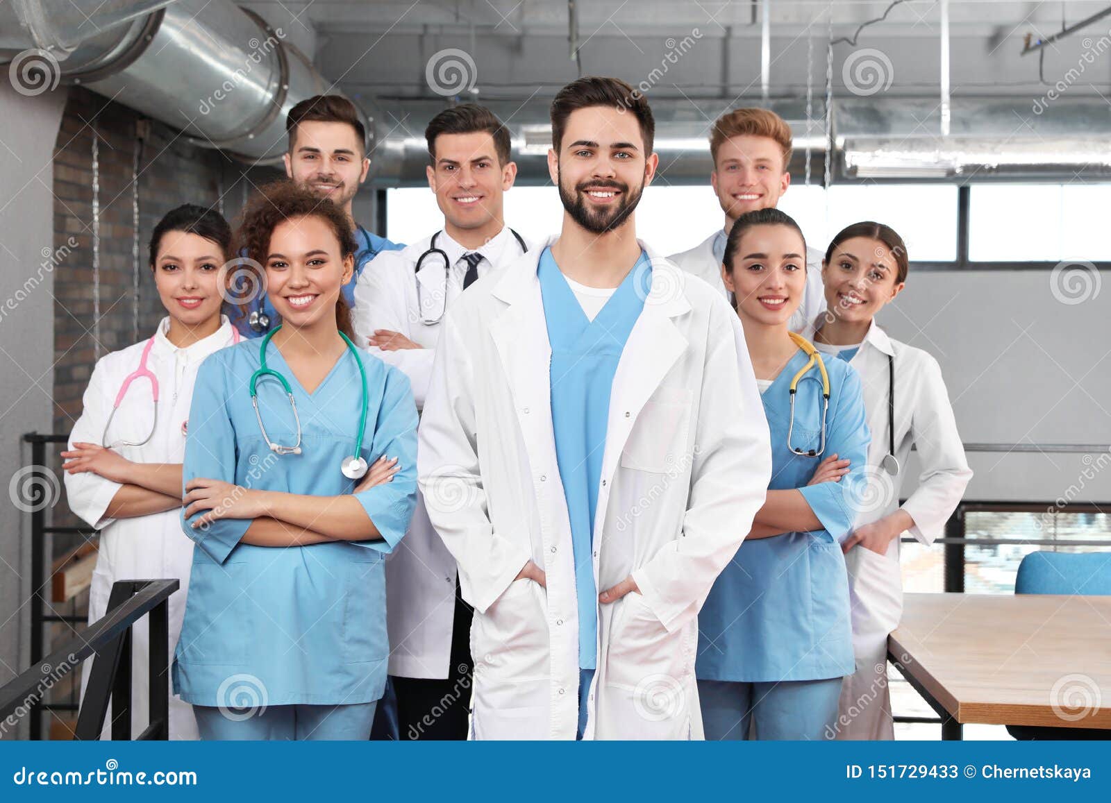 Team of Medical Workers in Hospital Stock Image - Image of ...