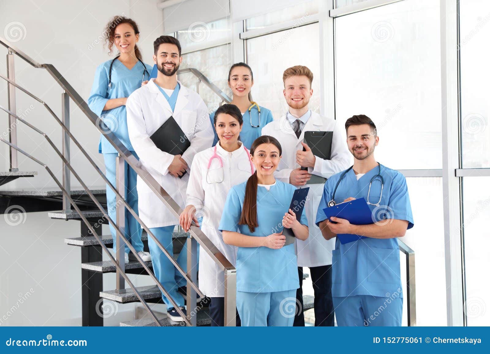 Team of Medical Workers in Hospital Stock Image - Image of caucasian ...