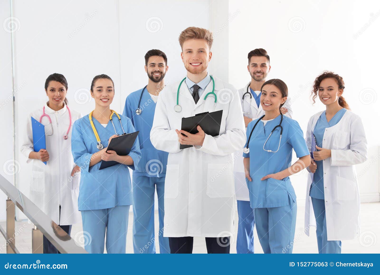 Team of Medical Workers in Hospital Stock Image - Image of diverse ...
