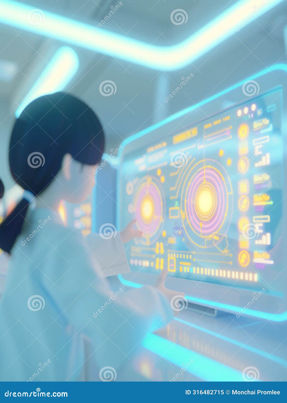 Team Meeting In Health Informatics Center, Discussing Analytics And ...