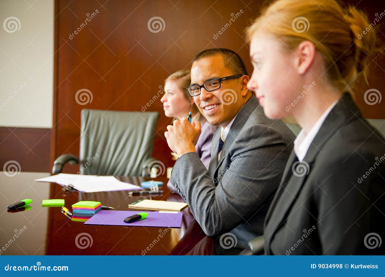 Team Meeting with Male in Focus Stock Photo - Image of meeting ...