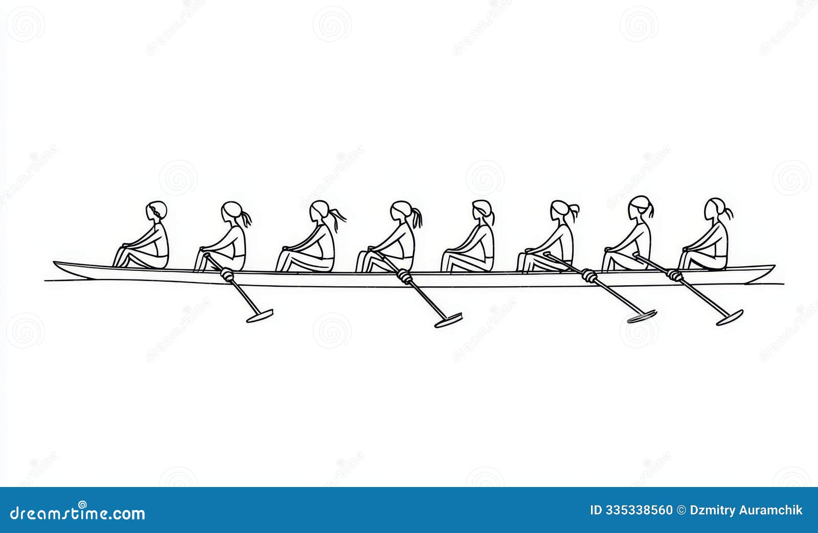 Rowing Oarsman Carrying Oars Isolated Coloring Vector Illustration ...