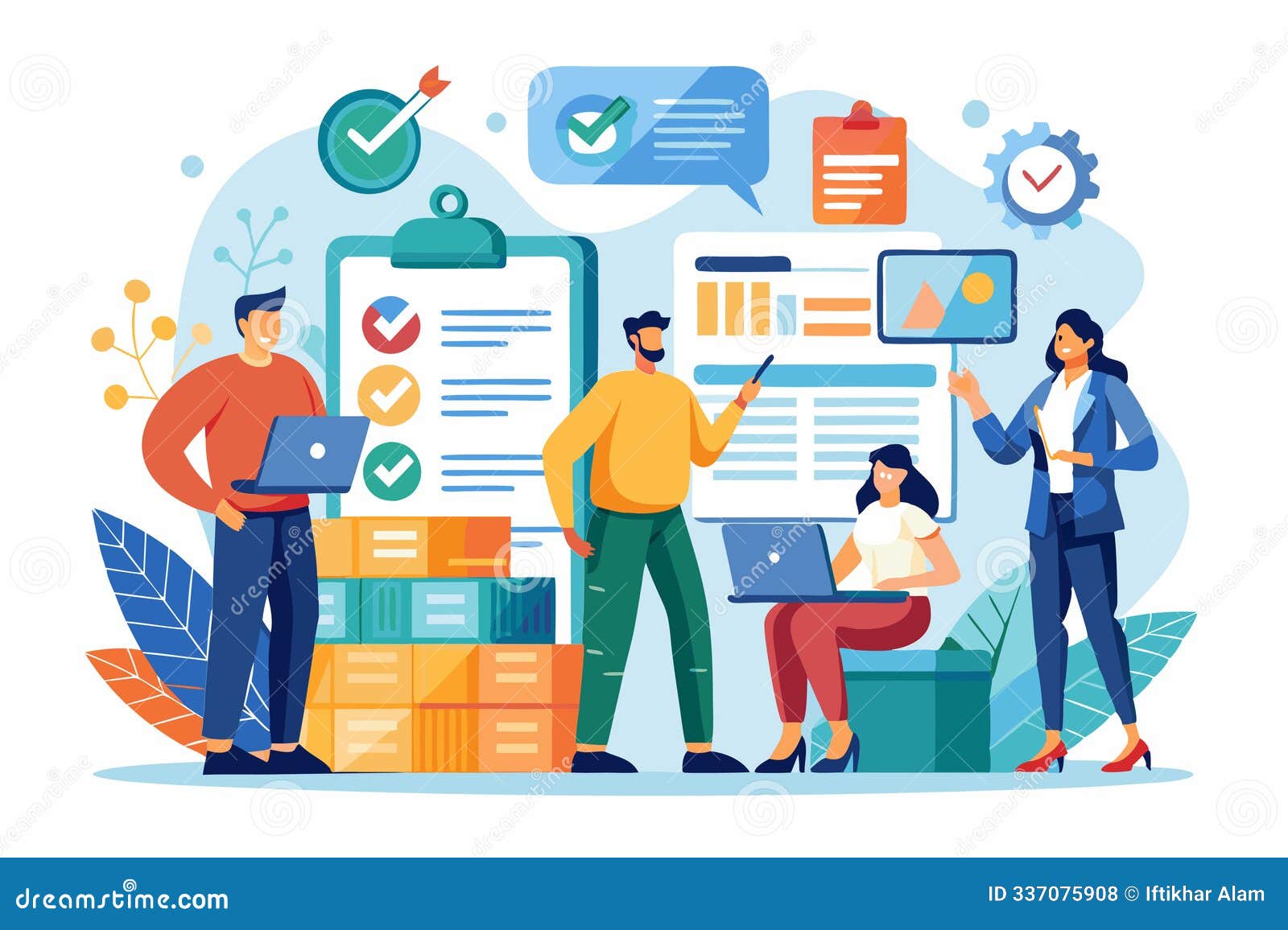 Team Members Actively Submit Their Simple Drawings while Collaborating ...