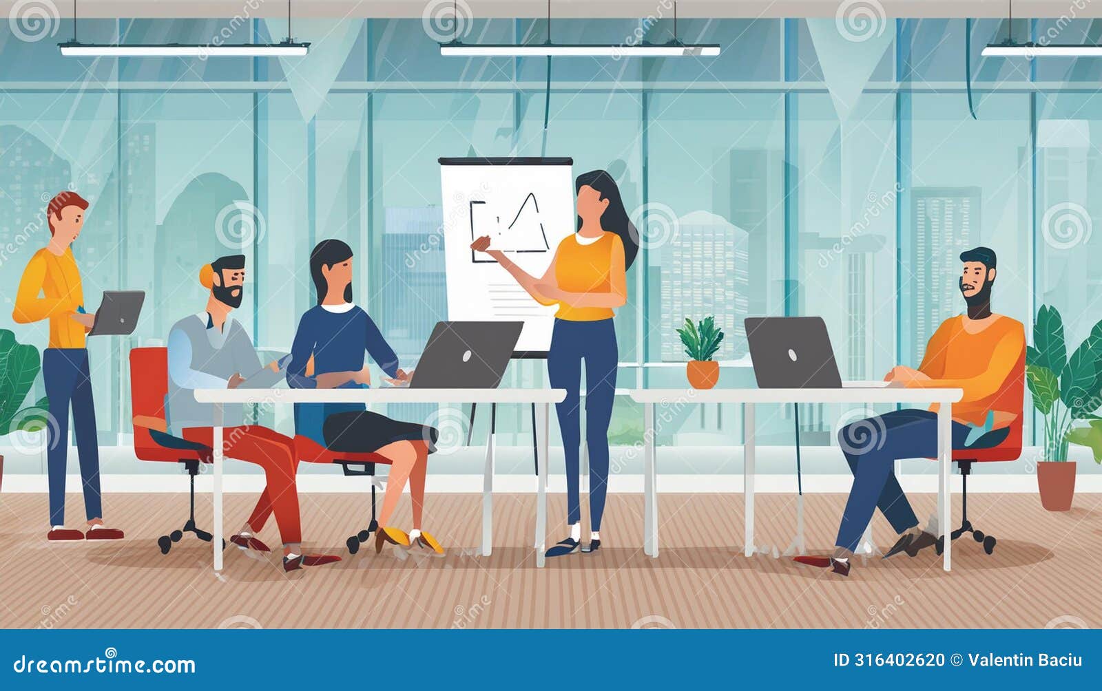 Connected Collaboration: Teams Thriving Across Distances Stock ...