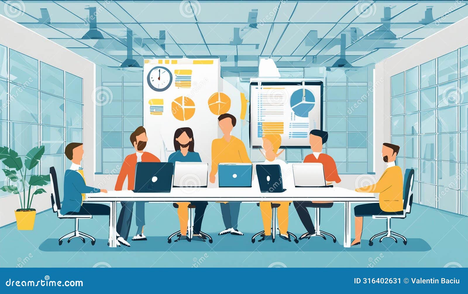 Connected Collaboration: Teams Thriving Across Distances Stock ...