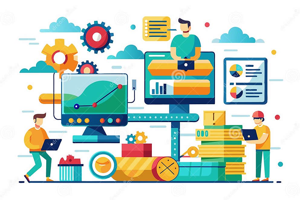 Team Members Engage in Loading and Processing Data Using Various ...