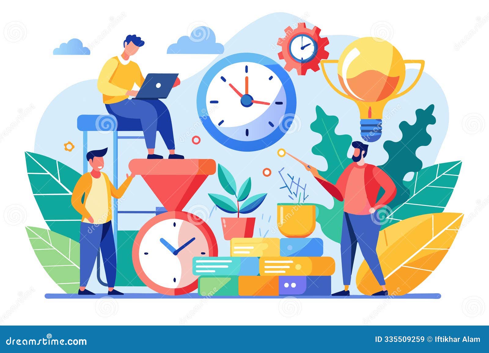 Team Members Engage in Time Management Activities Using Tools while ...