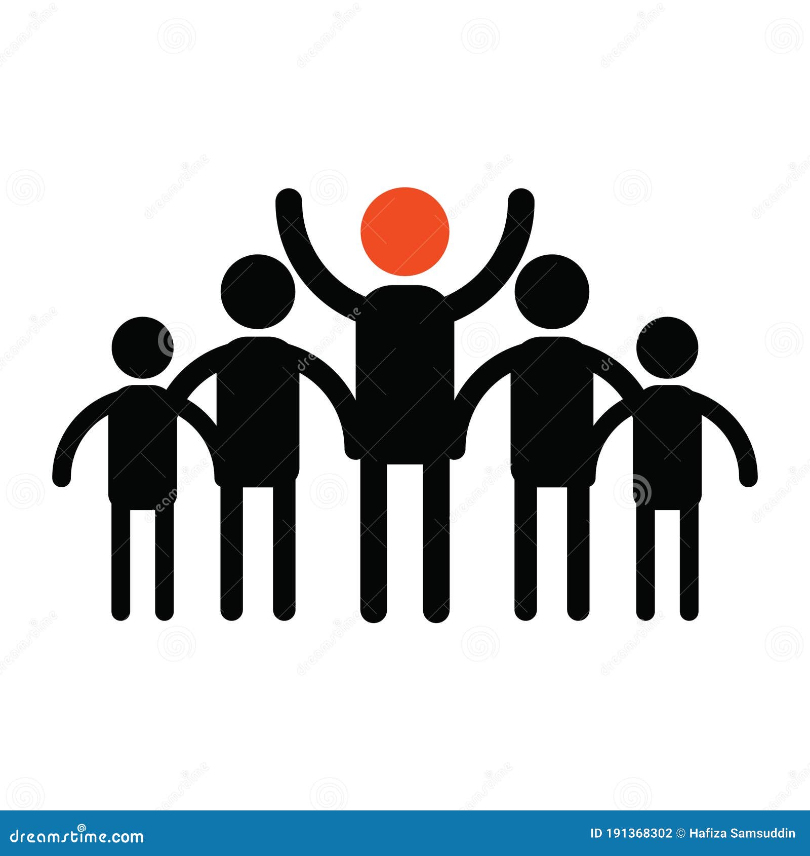 Team Members. Vector Illustration Decorative Design Stock Vector ...