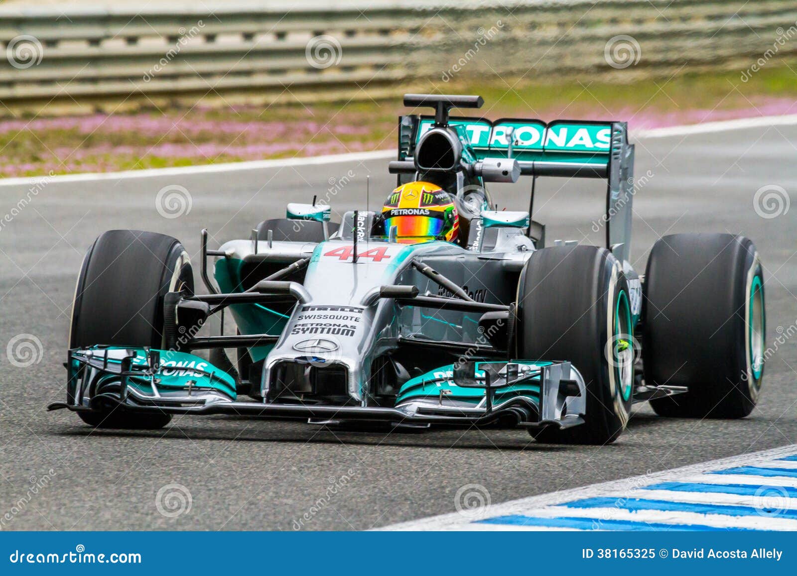 Team Merceces F1, Lewis Hamilton, 2014 Imagen editorial - Imagen de ...