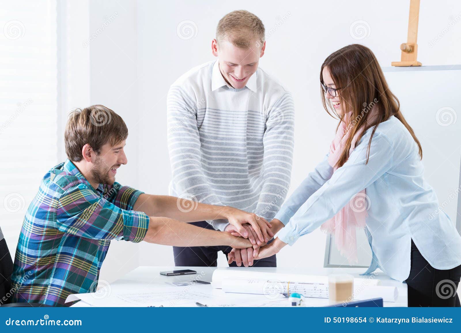 Team Motivation in the Office Stock Photo - Image of engineering, focus ...