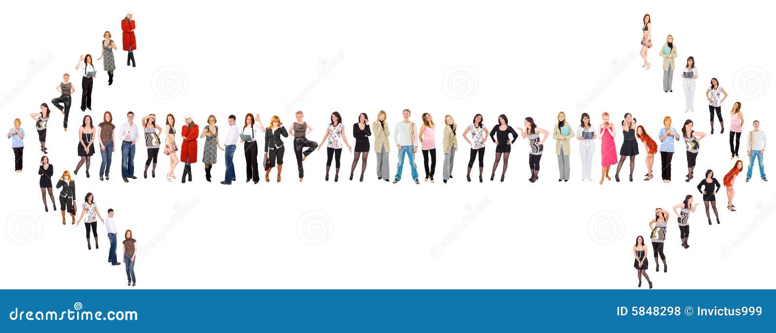 Team moves both directions stock photo. Image of crowd - 5848298