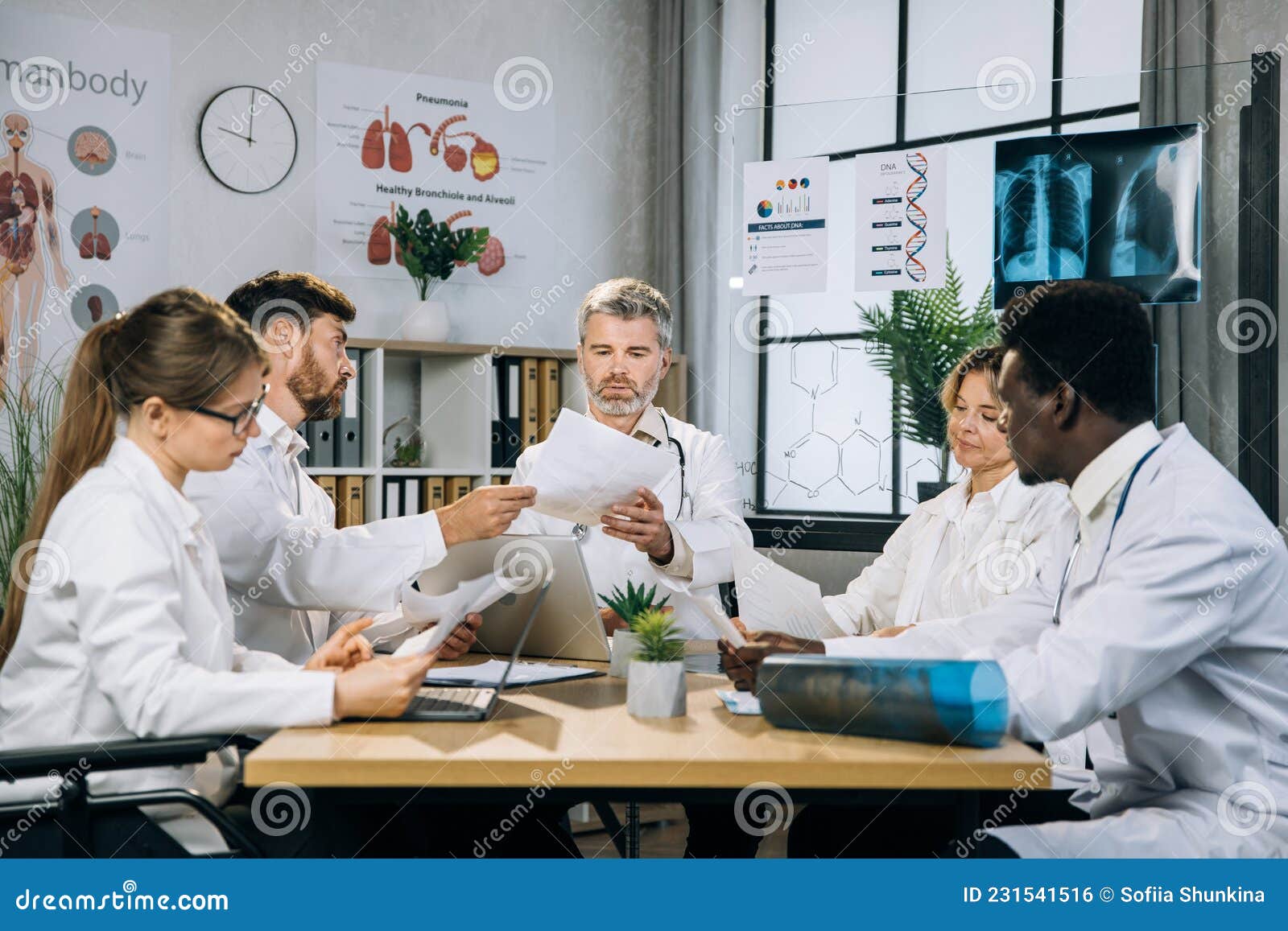 Conference Meeting of International Doctors at Bright Office Stock ...