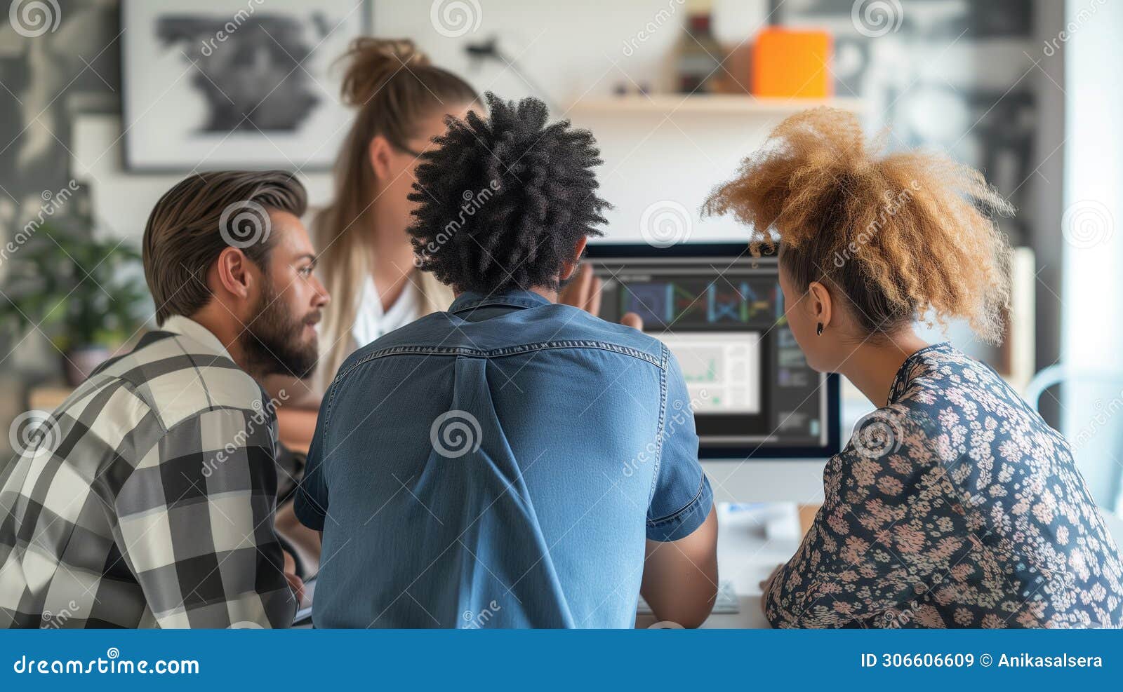 Team of Multicultural Young People Having a Discussion Around the ...