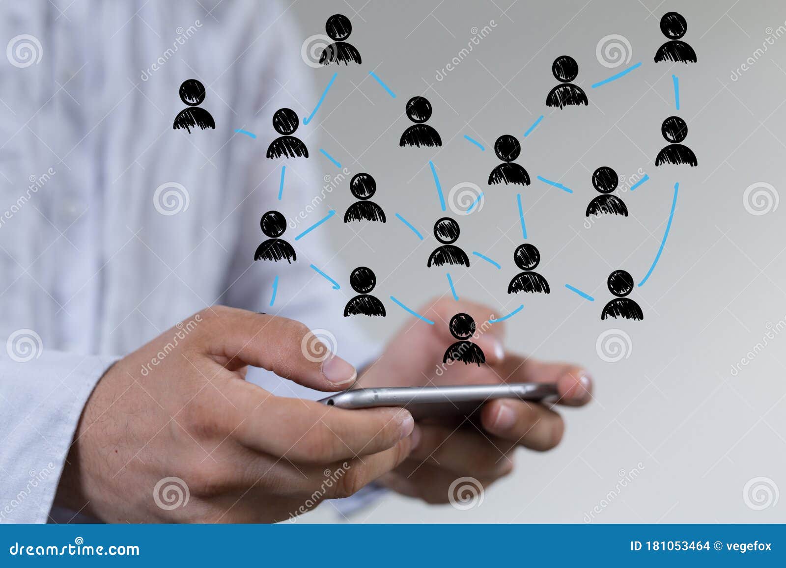 Team Network Interface in Hand Digital Stock Photo - Image of ...