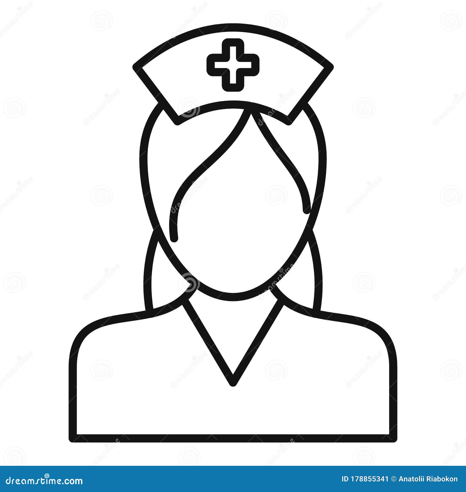 Team Nurse Icon, Outline Style Stock Vector - Illustration of ...