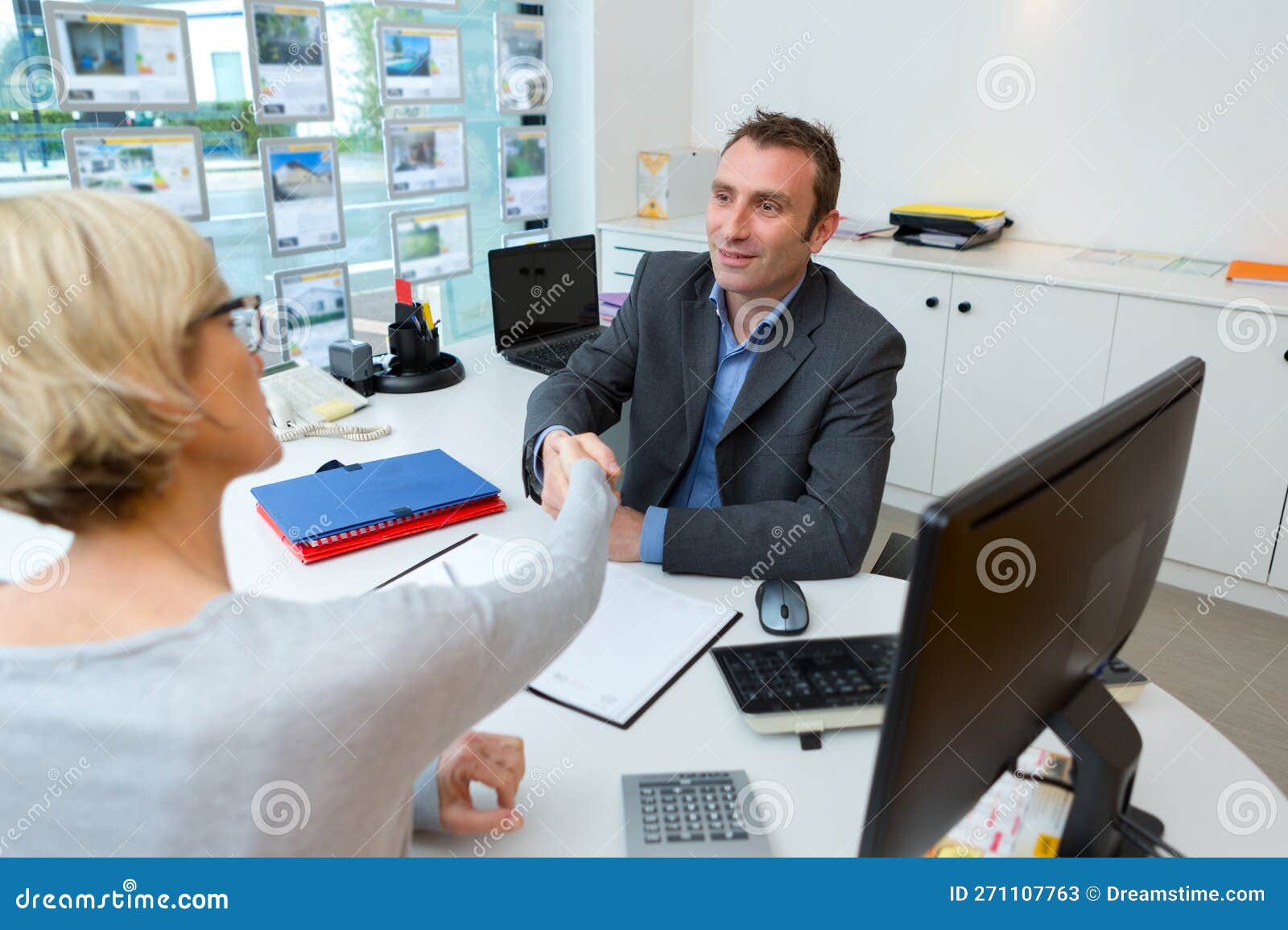 Team Office Workers Doing Handshake Stock Image - Image of isolated ...