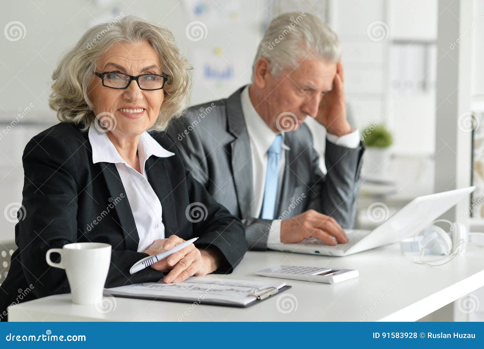 Team of Older Businessmen Working Stock Photo - Image of team, meeting ...