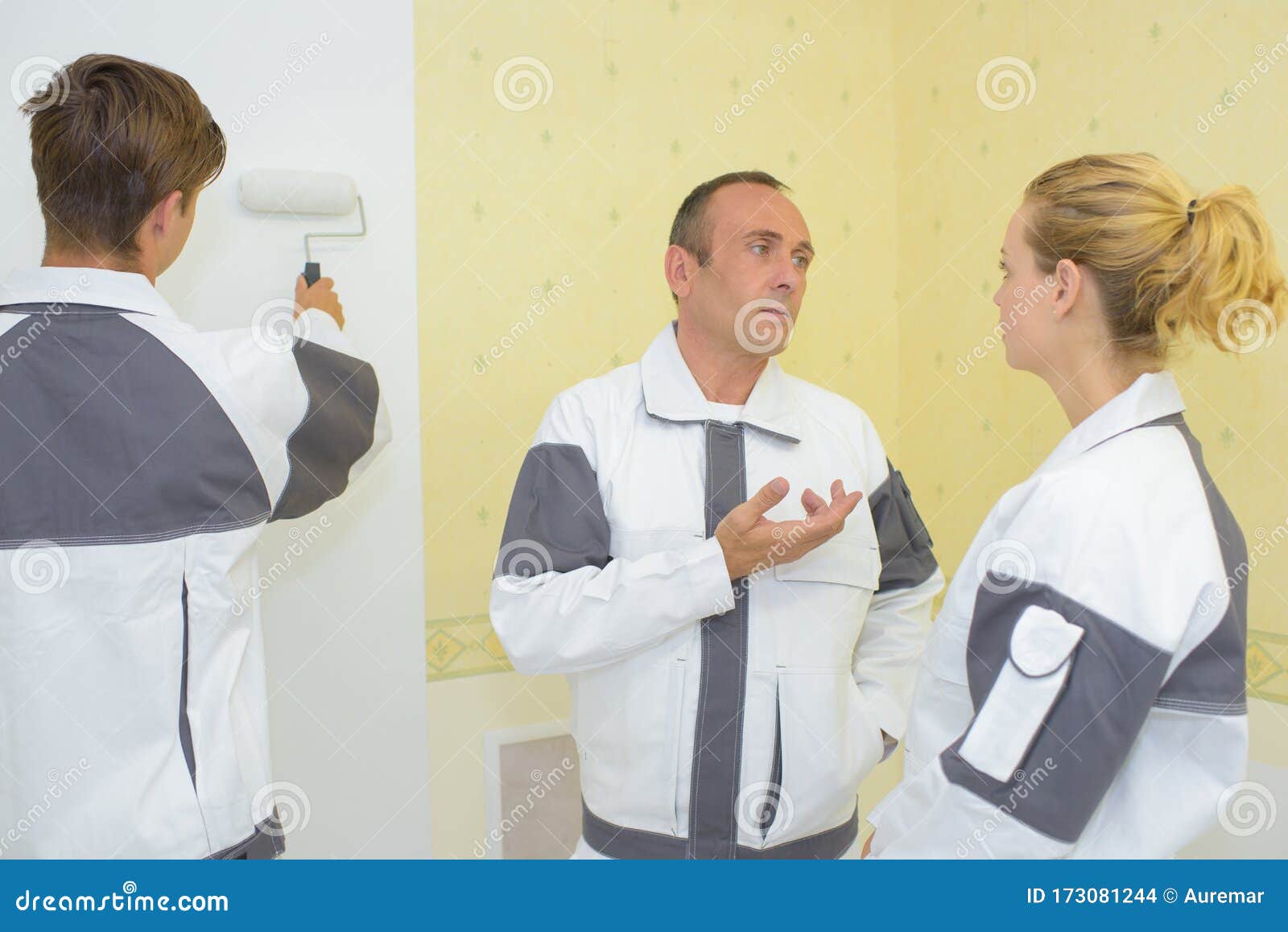 Team painters learning stock photo. Image of building - 173081244