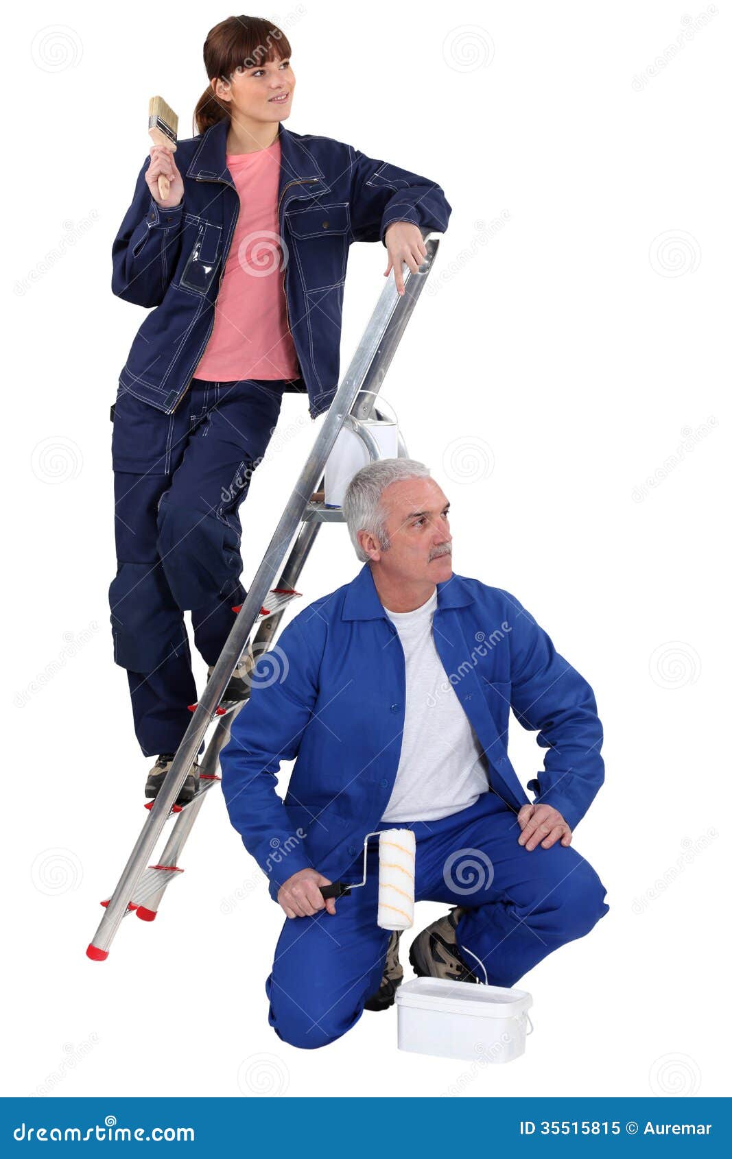 A team of painters stock image. Image of female, 3035 - 35515815