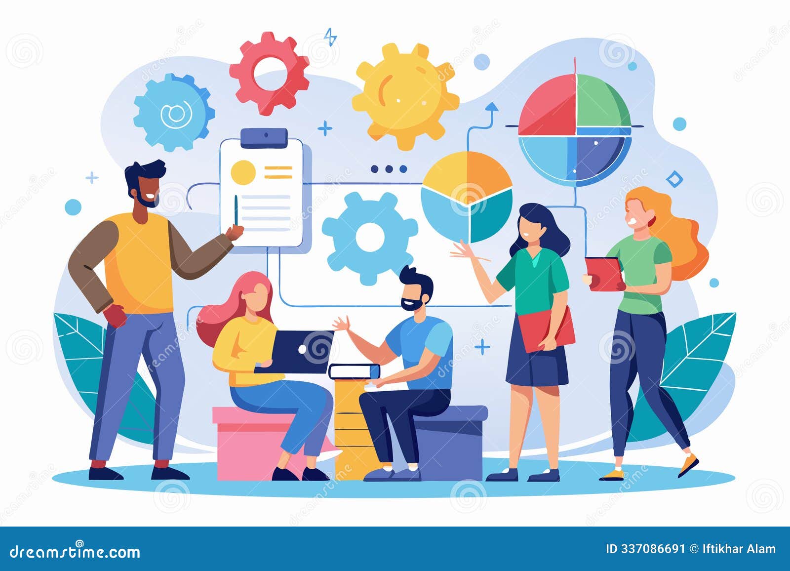 A Team Participates in a Problem-solving Training Session, Utilizing ...