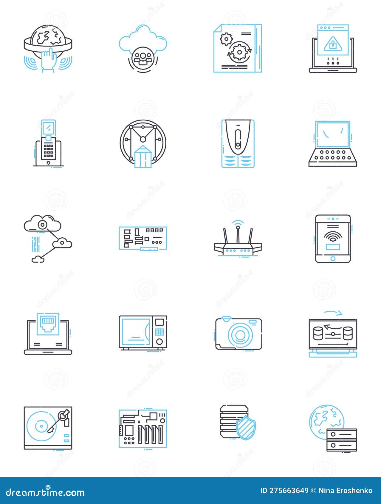 Team Partnership Linear Icons Set. Collaboration, Trust, Support ...