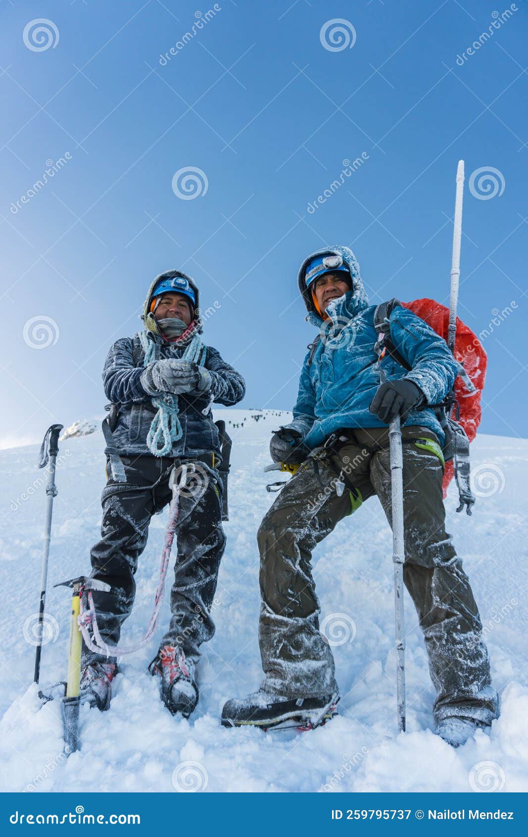 Team on the Peak of Mountain Stock Image - Image of strength, horizon ...