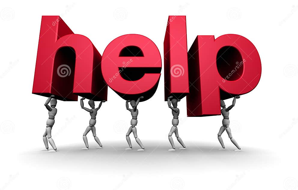 Team of People Carrying Help Stock Illustration - Illustration of group ...