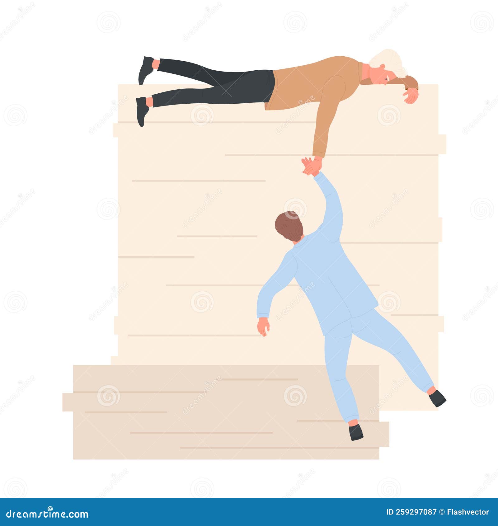 Team People Helping Each Other Stock Vector - Illustration of ...