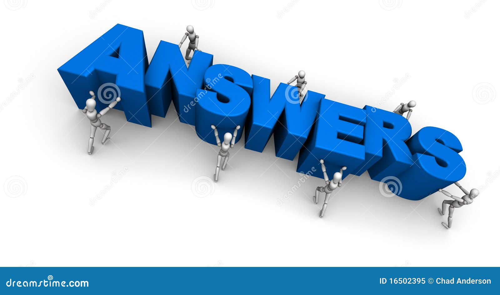 Team of People Making the Word Answers Stock Illustration ...